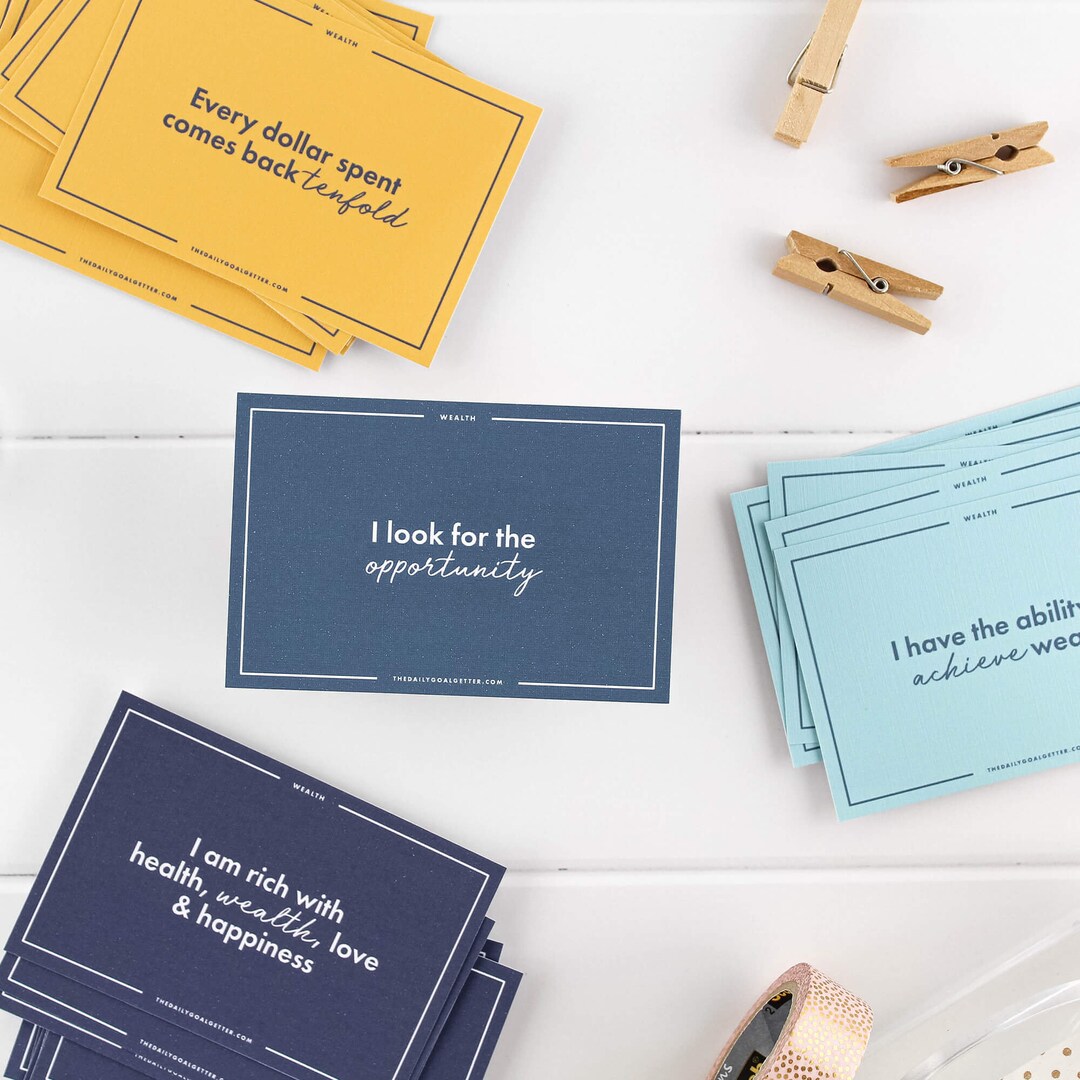 Wealth Affirmation Cards: 30 Daily Positive Affirmations (printable) - Etsy