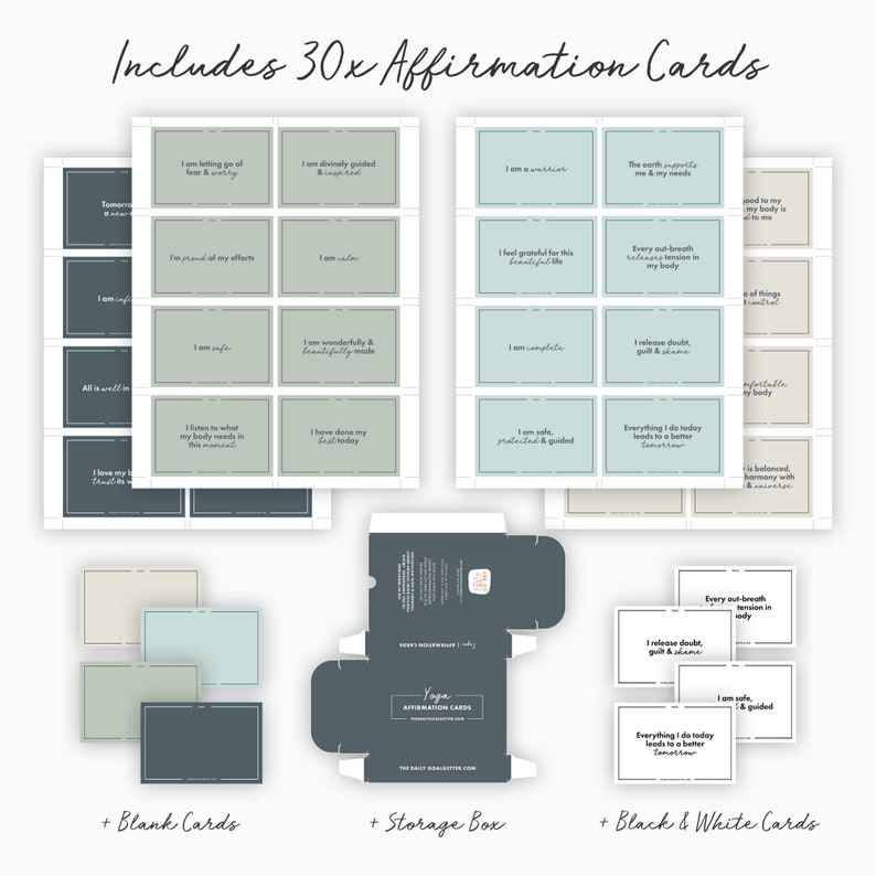 Morning Yoga Affirmations Quotes, Yoga Affirmation Cards Download, Yoga ...