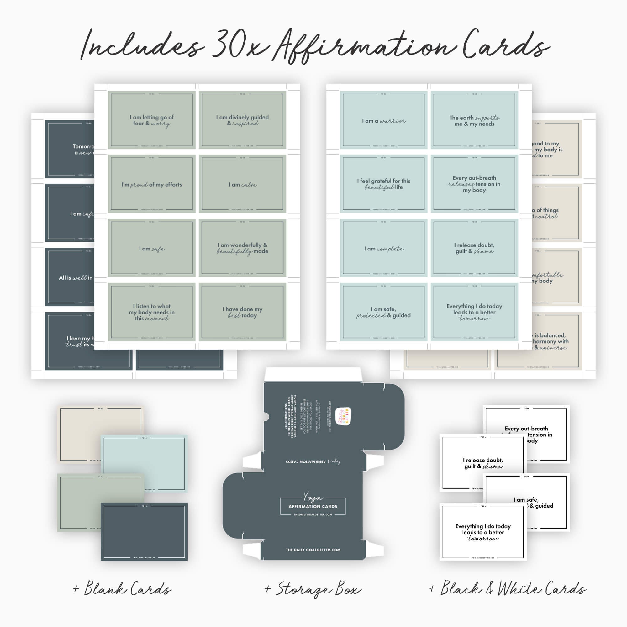 Morning Yoga Affirmations Quotes, Yoga Affirmation Cards Download, Yoga ...