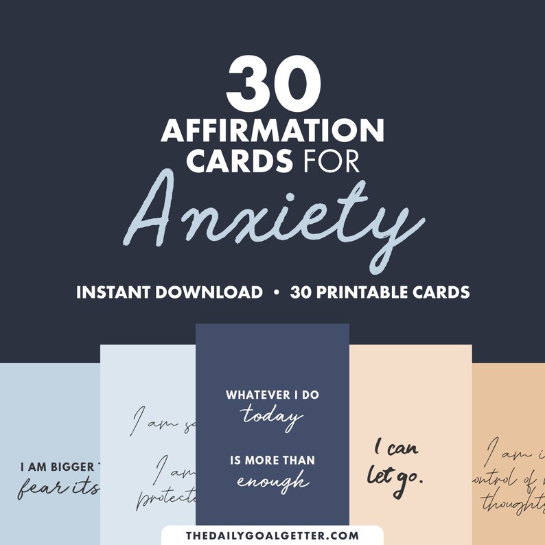 Printable Affirmation Cards Anxiety Relief for Kids Anxiety Gifts ...