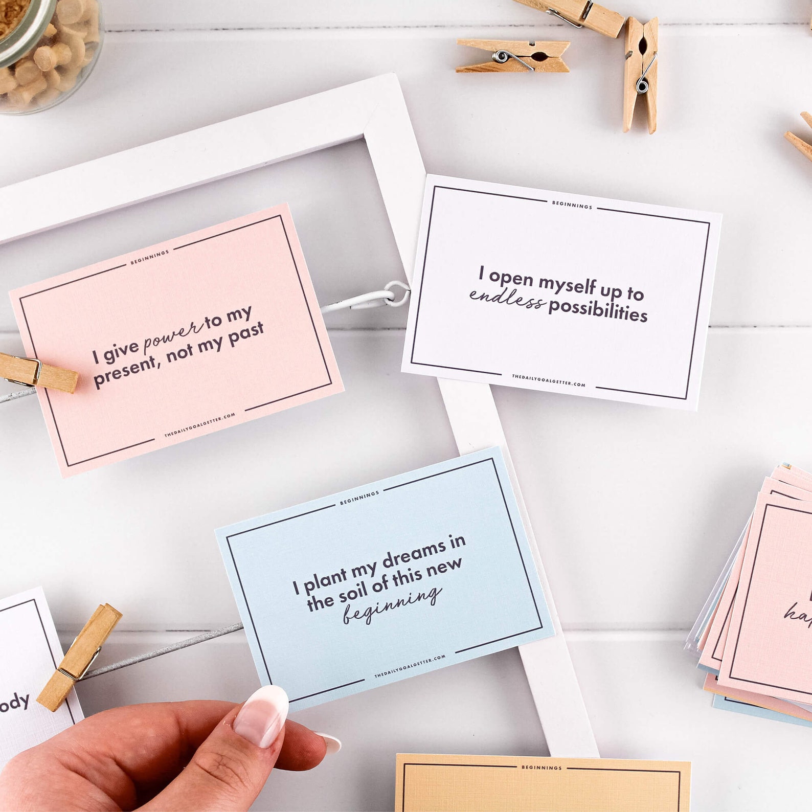 FRESH START BUNDLE: Affirmation Cards for Letting Go, New Beginnings ...