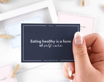 Healthy Eating Cards - Etsy
