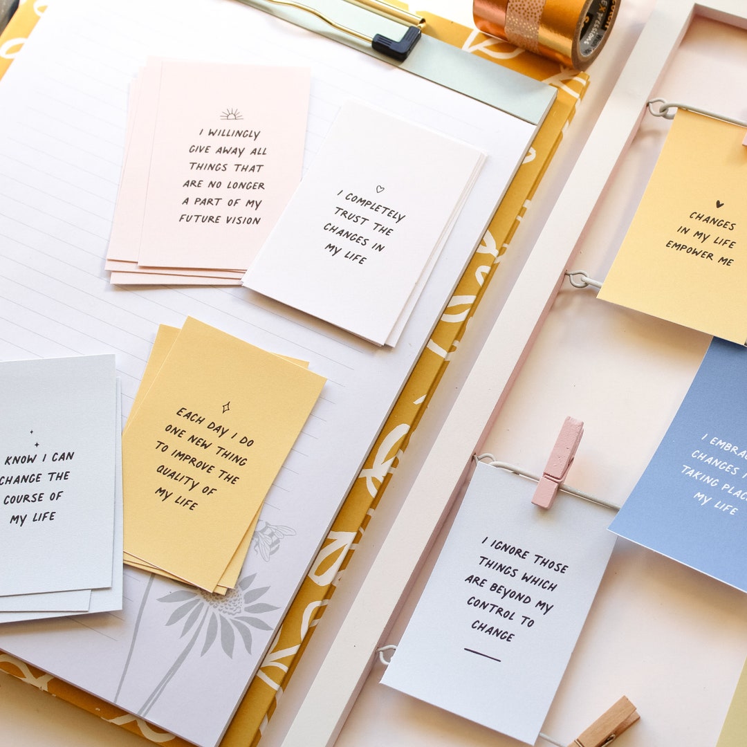 Positive Affirmation Cards for Change: Daily Meditation Gift (PDF) - Etsy