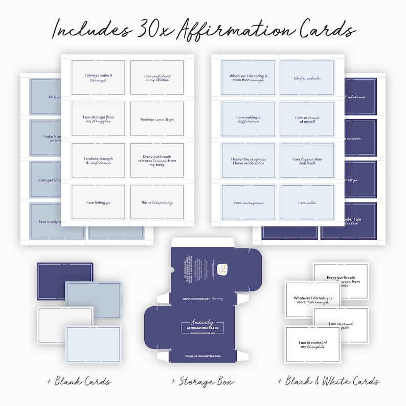 Printable Affirmation Cards Anxiety Relief for Kids Vision - Etsy