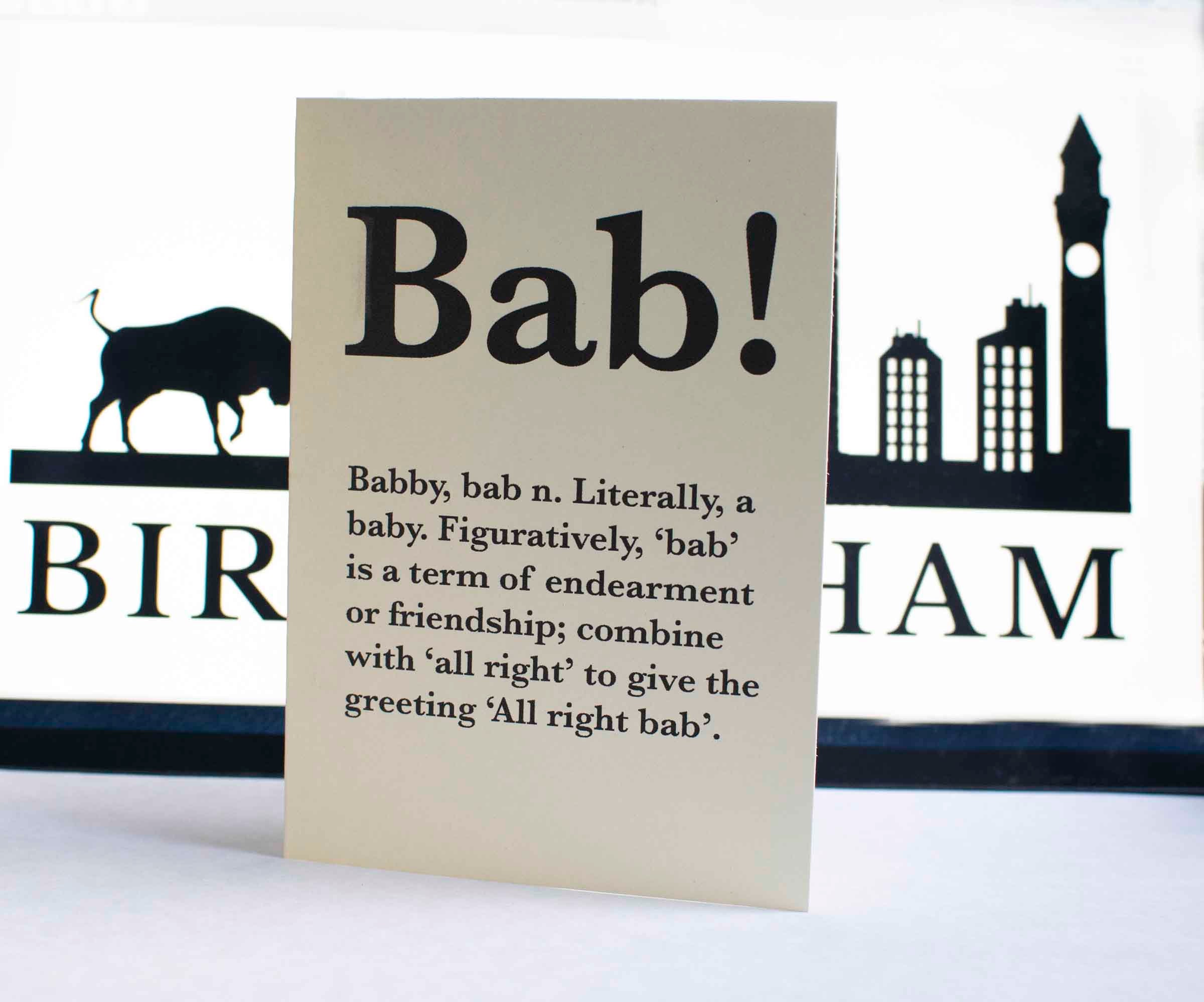Bab Definition Ivory Greeting Card - Etsy