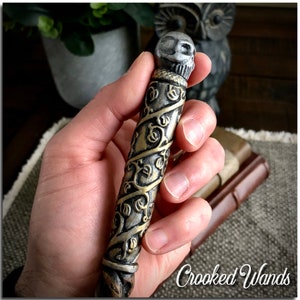 Hand Carved Beech Wand // Hand Carved Wand // Wizard Wand // Magic ...