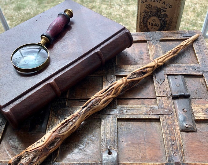 RESERVED LISTING - Hand Carved Black Diamond Willow Wand // Hand Carved ...