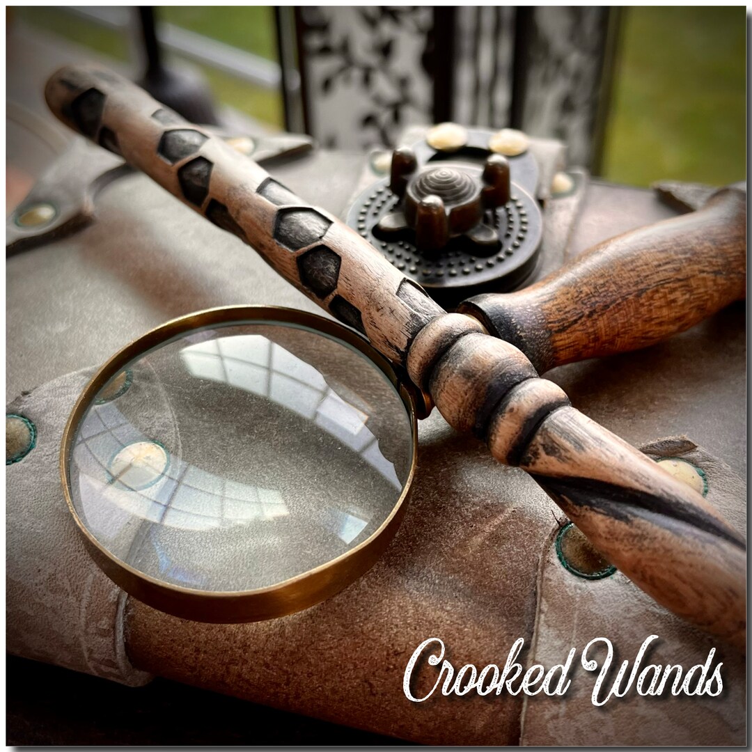 Hand Carved Black Walnut Wand // Hand Carved Wand // Wizard Wand ...
