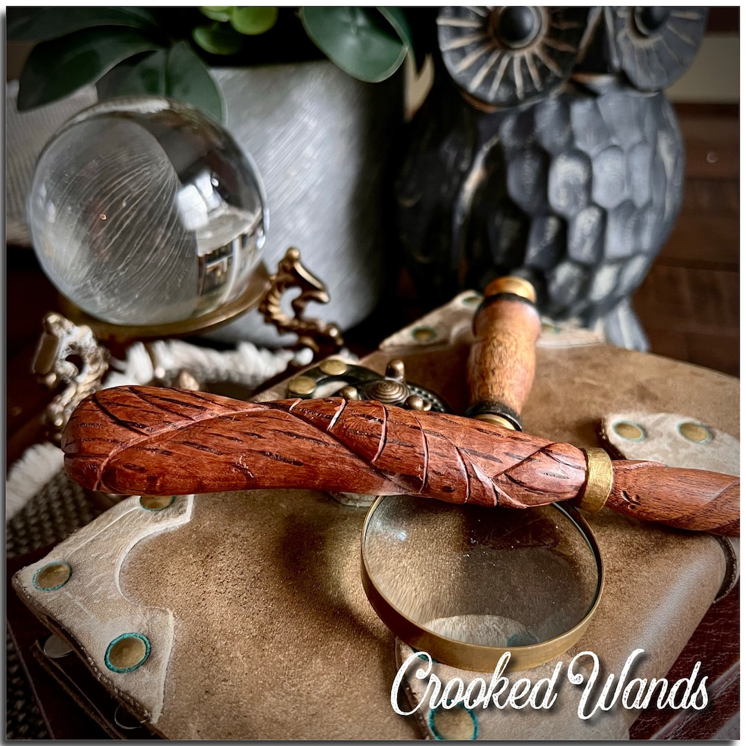 Hand Carved Hairy Oak Wand // Hand Carved Wand // Wizard Wand // Magic ...