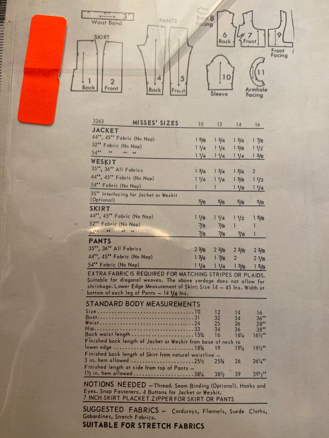 Butterick 60s vestido patrón busto 36 sin usar Doble pecho falda ...