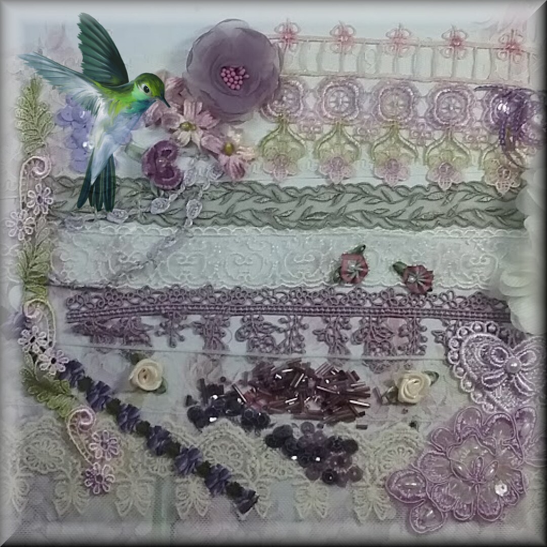 Embellishment Pack Slow Stitching Kit Textile Art Embroidery ...