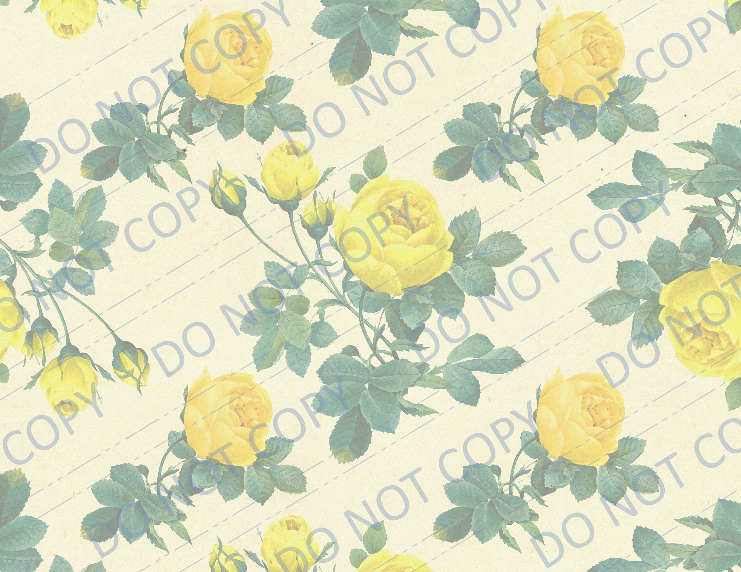 Yellow Roses DIGITAL Paper Pack | Etsy