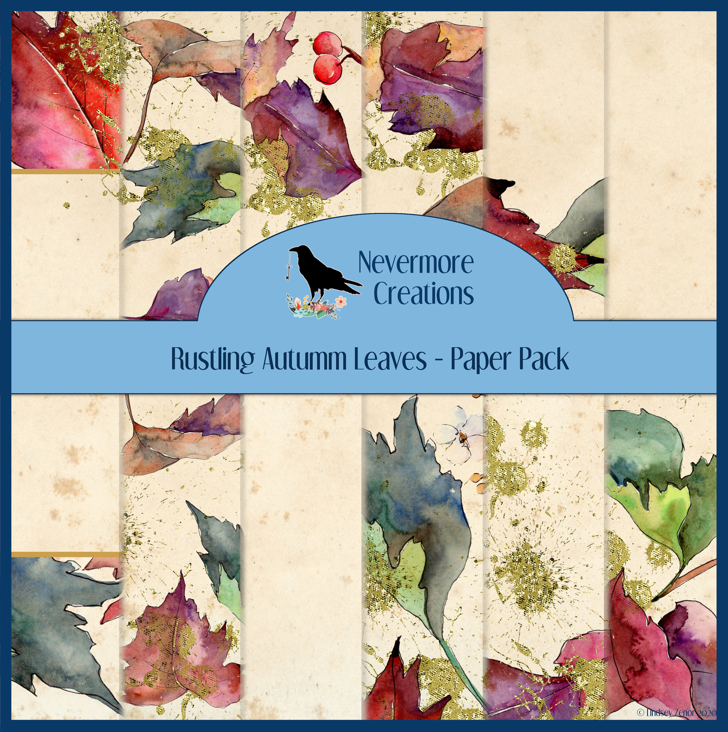 Rustling Autumn Leaves DIGITAL Paper Pack - Etsy UK