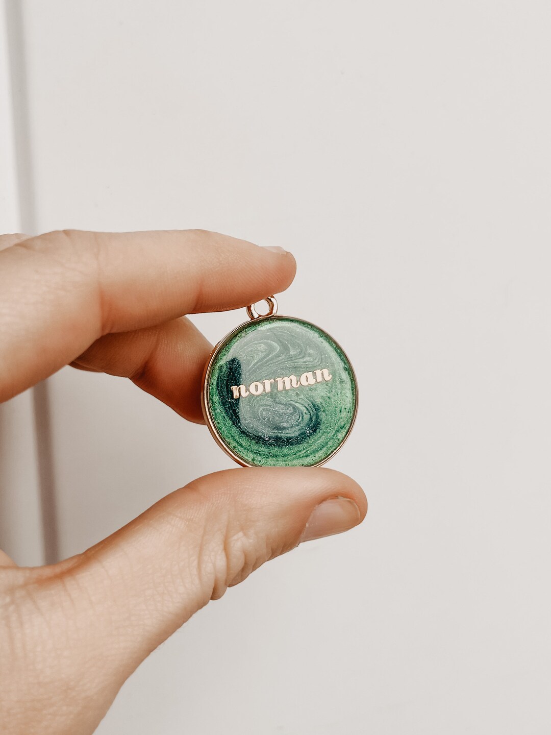 Olive Green Resin Pet ID Tag Resin Olive Green Dog Tag - Etsy
