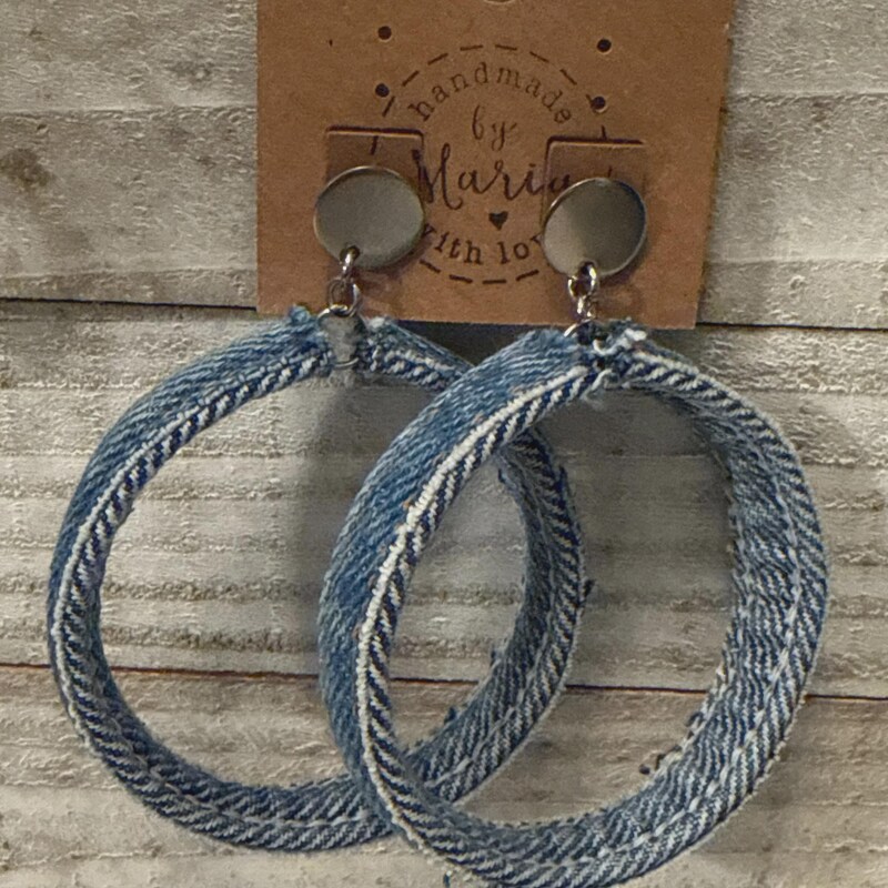 Denim Earrings - Etsy