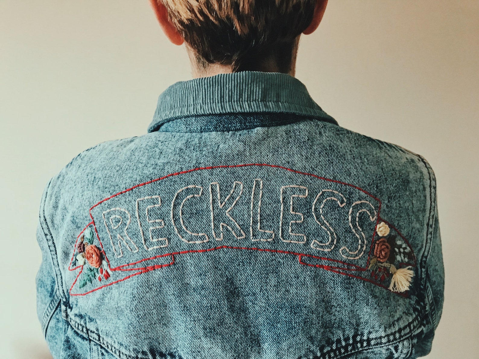 Hand Embroidered Custom Denim Jacket - Etsy