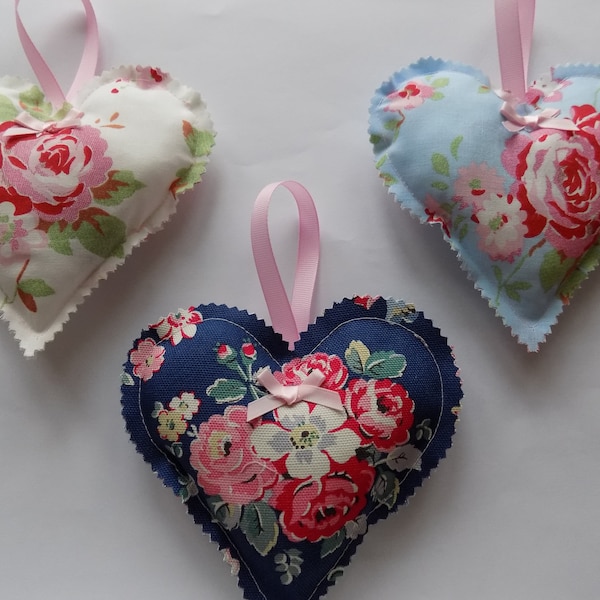 Handmade Hanging Fabric Heart - Etsy