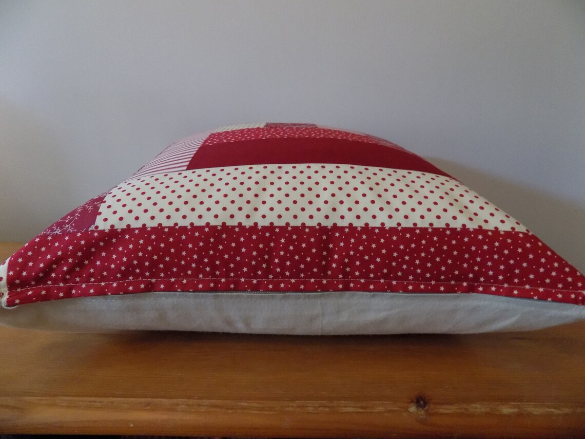 Patchwork Cushion Cover UK, Log Cabin Pillow Cover, Decorative Throw ...