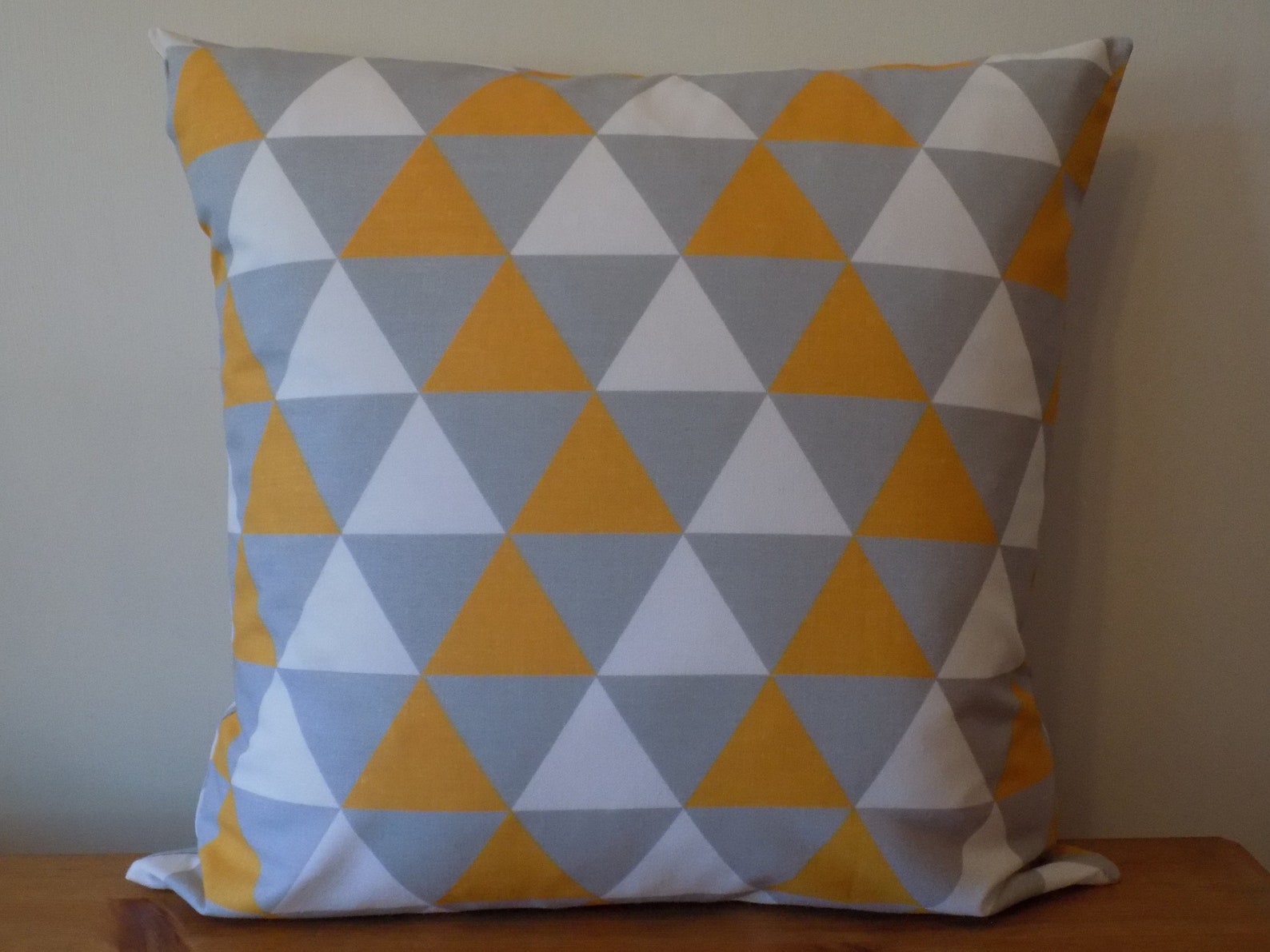 Geometric Design Cushion Cover UK Triangles Decorative Throw - Etsy UK