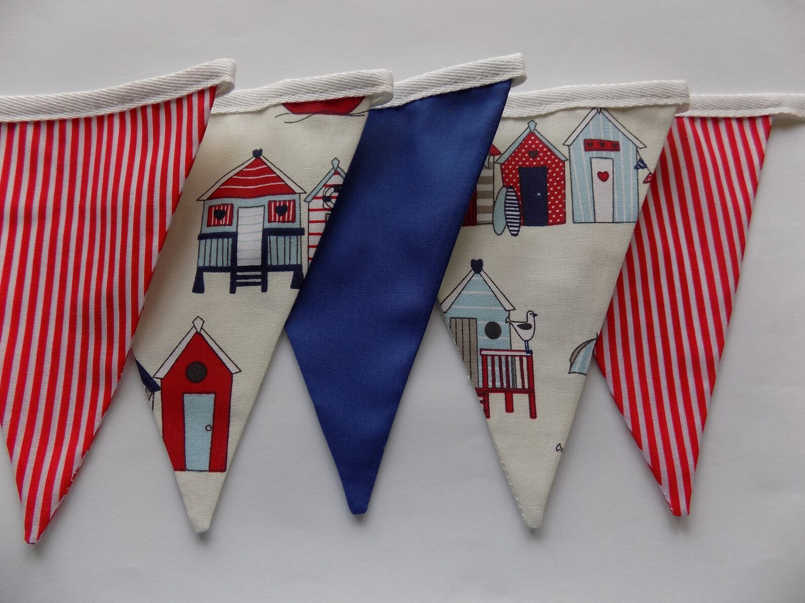 Beach Huts Bunting, Seaside Garland, Summer Nautical Bunting, Children ...