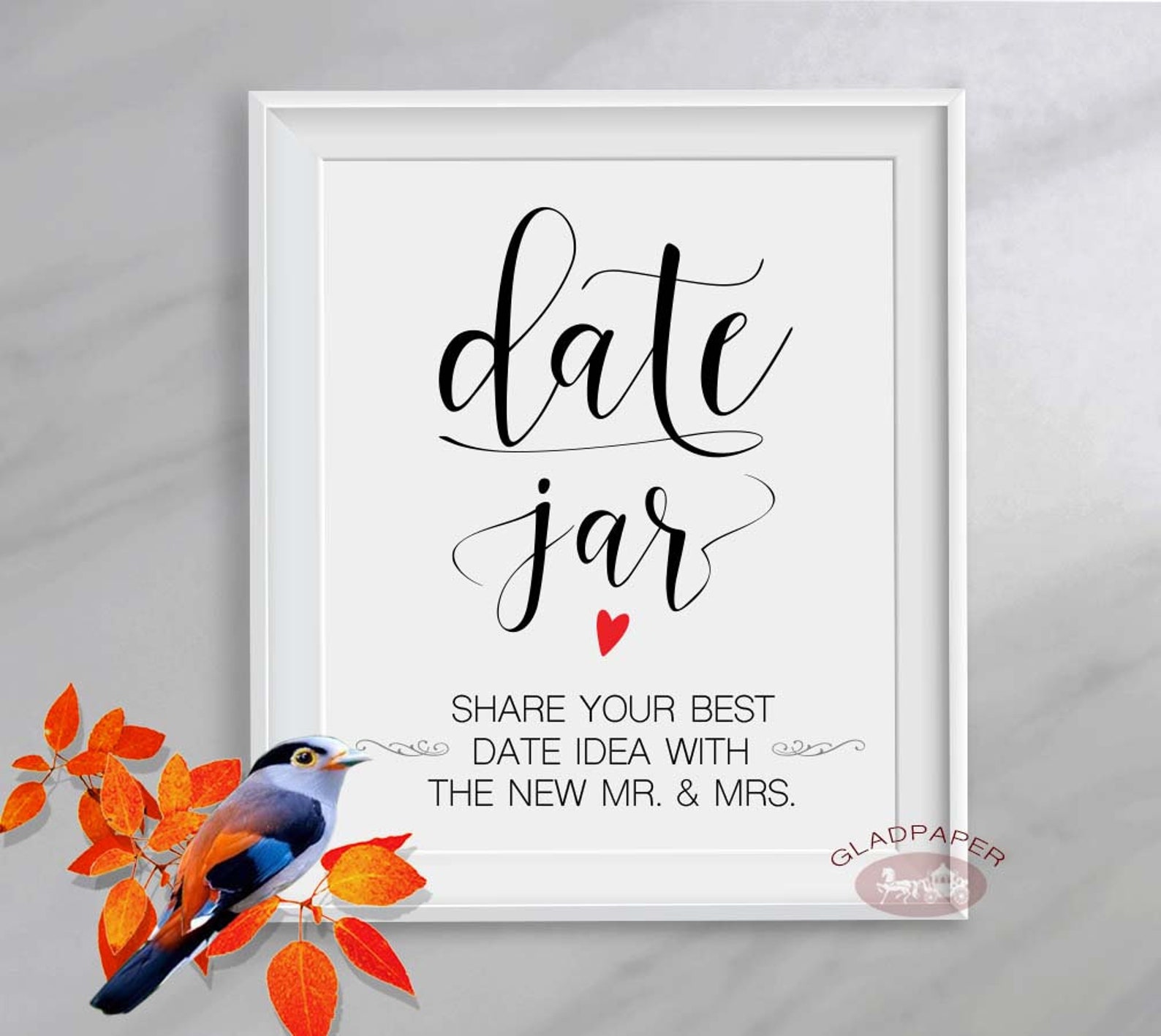 Date Jar Sign Date Night Sign Mr and Mrs Date Ideas Date - Etsy