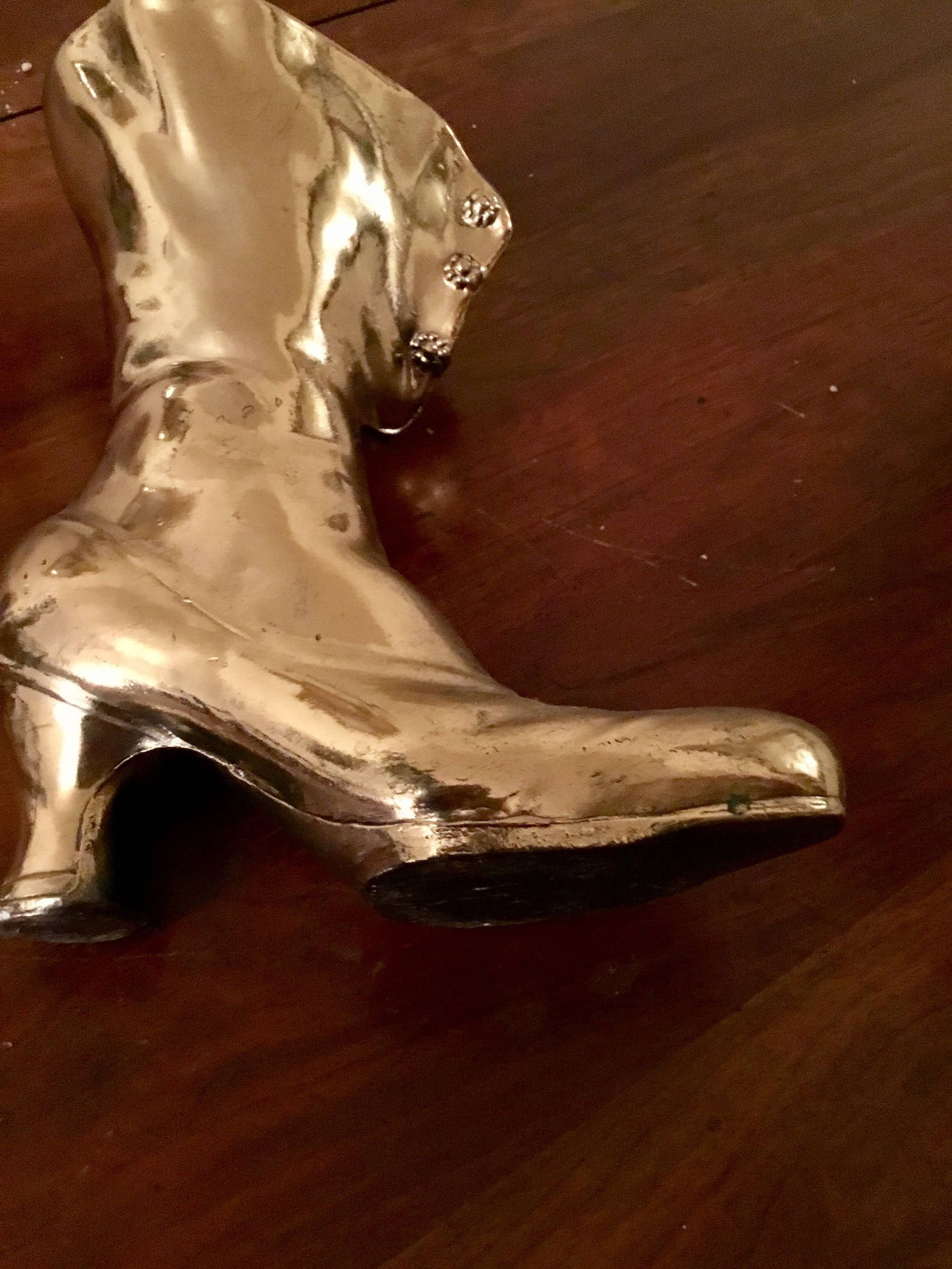 Victorian Gilded Bronze High Button Shoe - Etsy