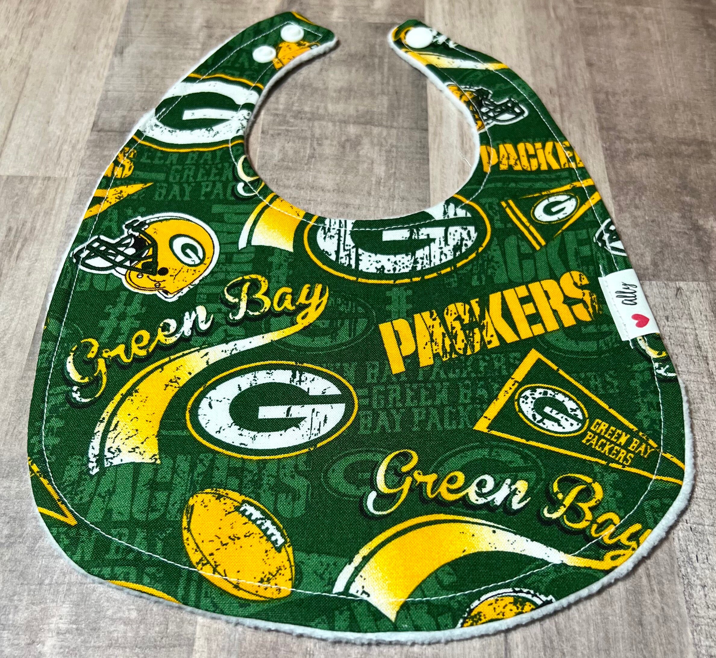 Green Bay Packers Baby Bib, NFL, Green and Gold, Football, Wisconsin ...