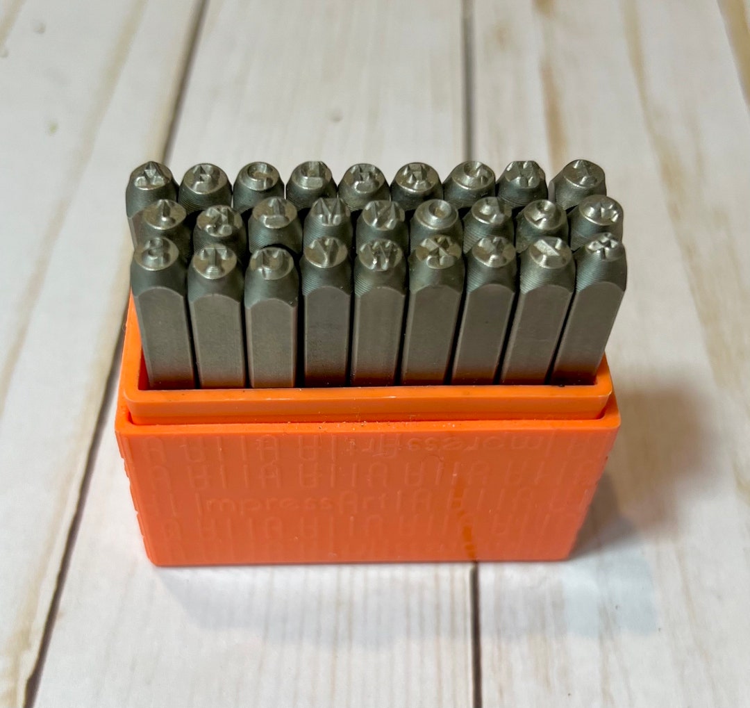 Impress Art Typewriter Font Stamp Alphabet Set, 4mm Upper Case ...