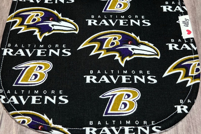Baltimore Ravens Baby Bib, NFL, Purple Gold Black, Football, Adjustable ...