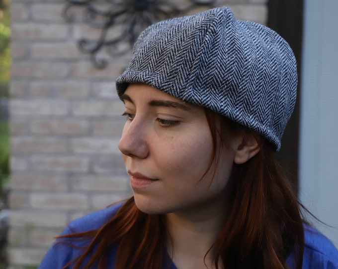 Viking Medieval 4 Panel Birka Hat in Herringbone Wool large - Etsy