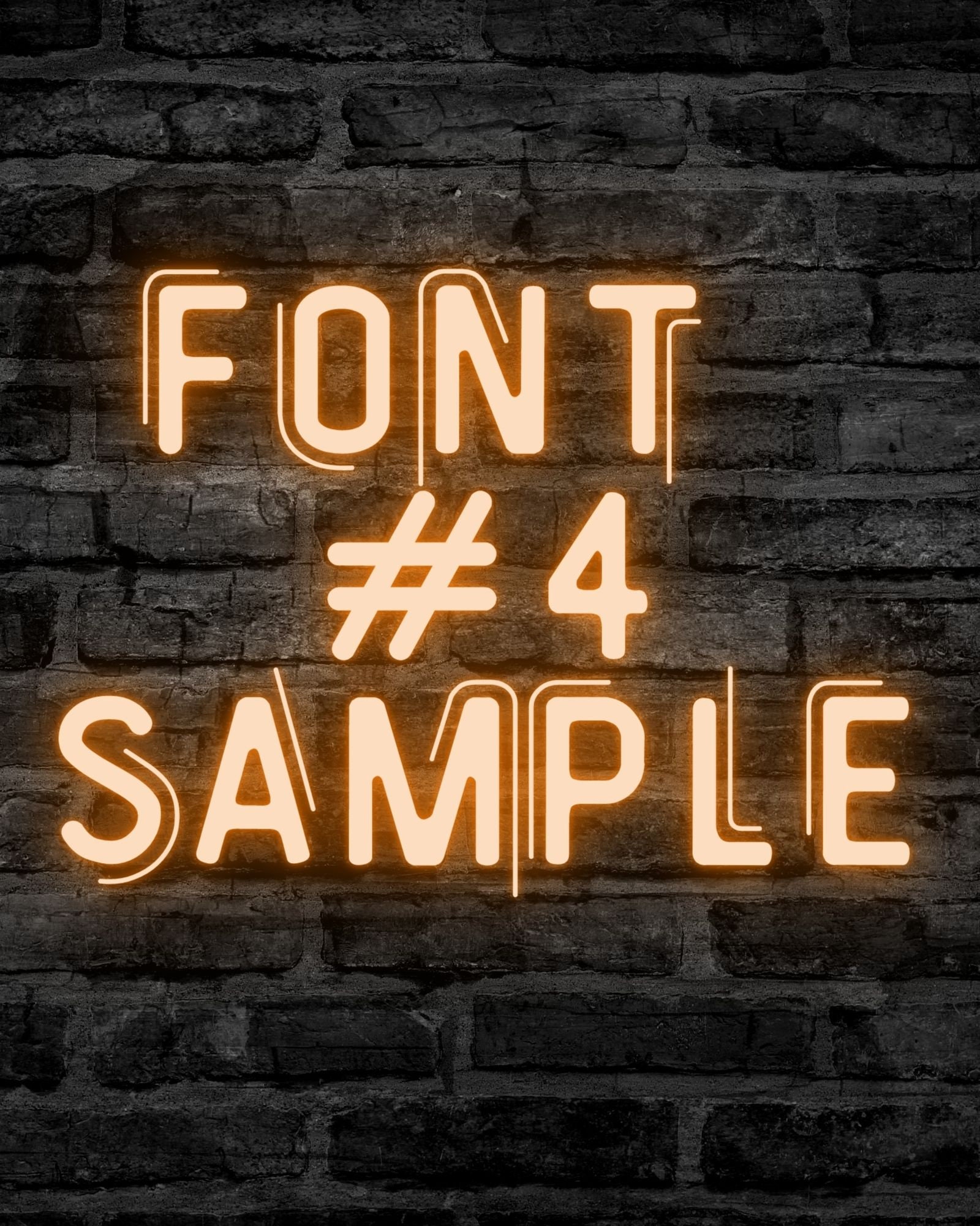 Custom Neon Quote Digital Art Custom Neo Print Dark Brick - Etsy