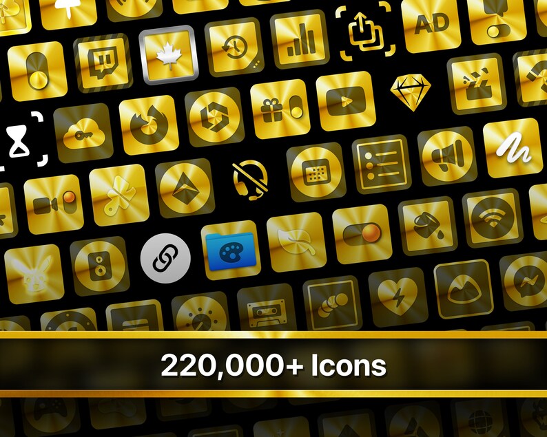 Metals, Gold // Stream Deck Icon Pack for Stream Deck Product Line ...