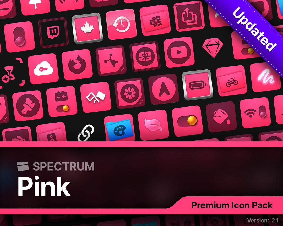 100,000 Stream Deck Icons, Spectrum // PINK For: Stream Deck mini ...