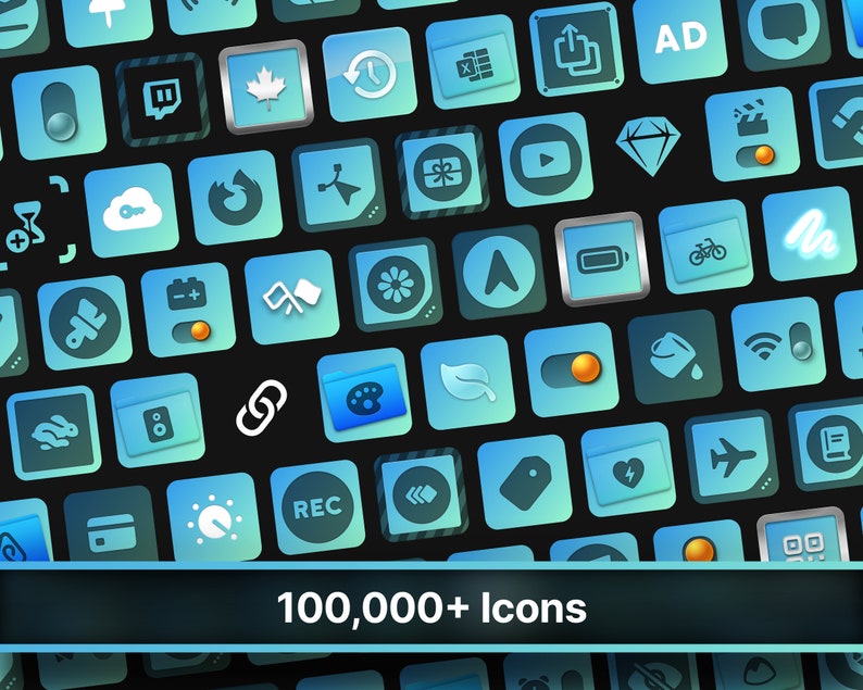 100,000 Stream Deck Icons, Gradients // TEAL 3 For: Stream Deck mini ...