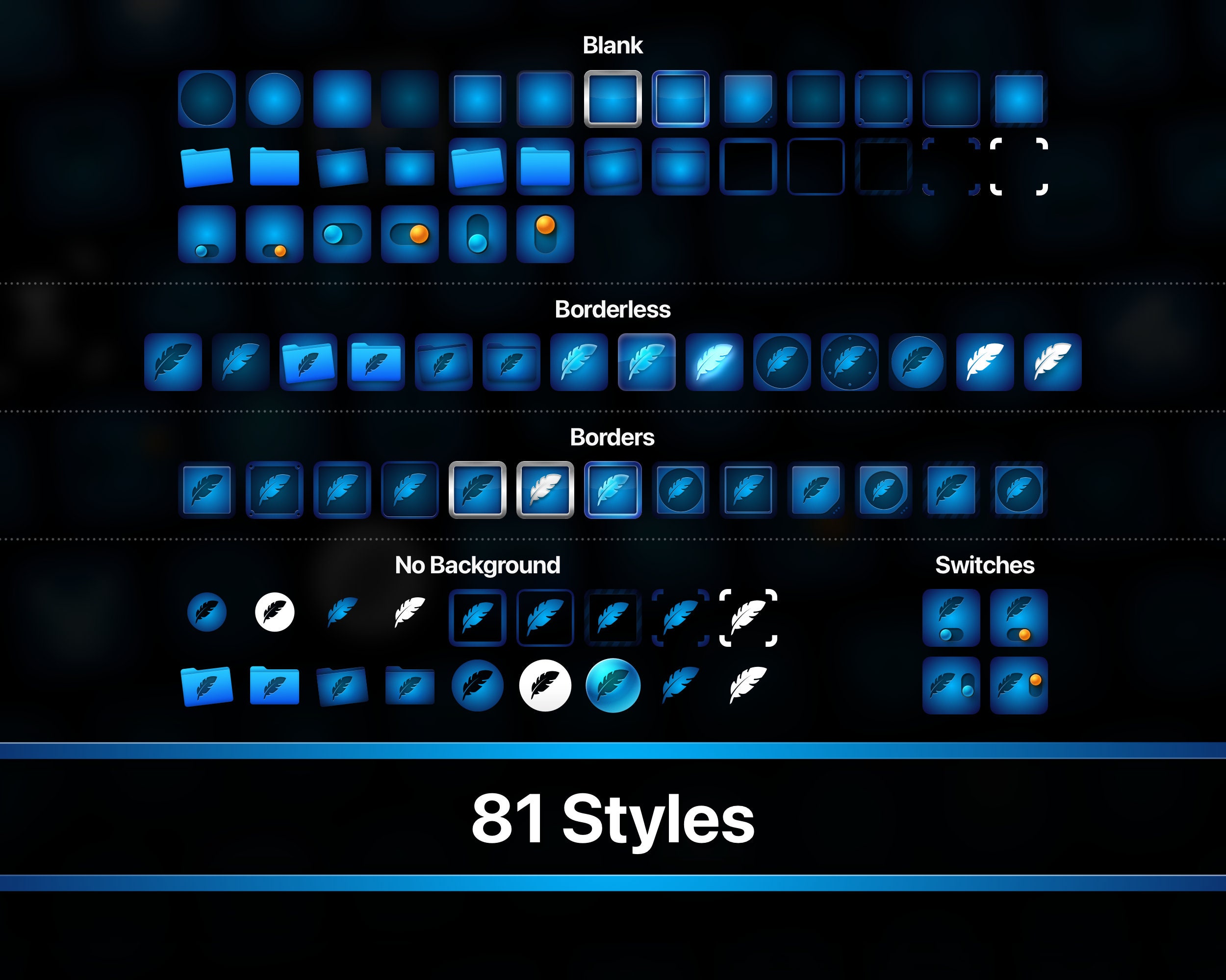 Gradients, BLUE 2 // Stream Deck Icons for Stream Deck regular, Mini ...