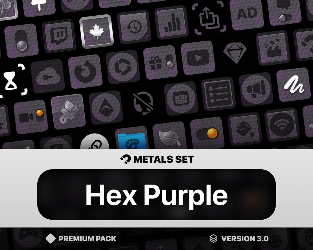 Metals, Hex Purple // Stream Deck Icons for Stream Deck regular, Mini ...
