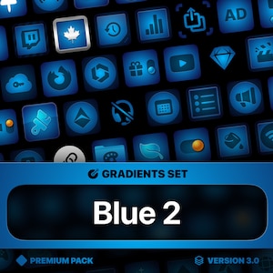 Gradients, BLUE 2 // Stream Deck Icons for Stream Deck regular, Mini ...