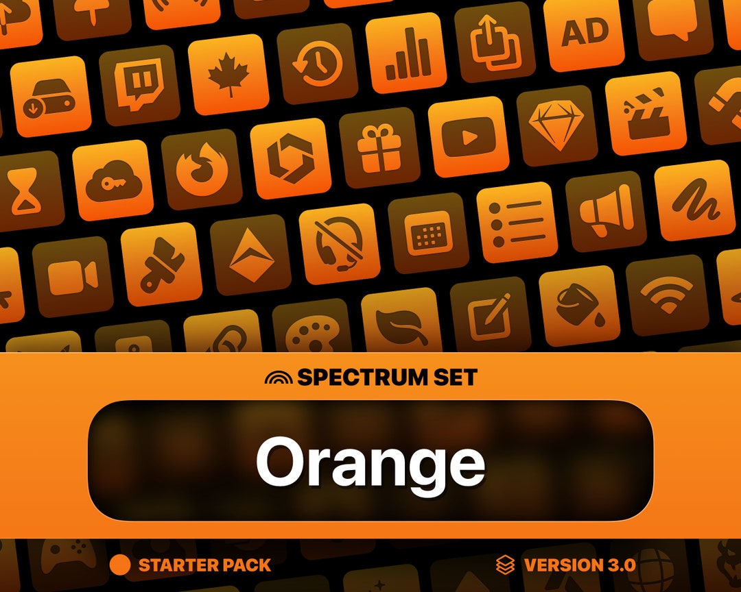 Spectrum, Orange // Stream Deck Icon Pack for Stream Deck Product Line ...