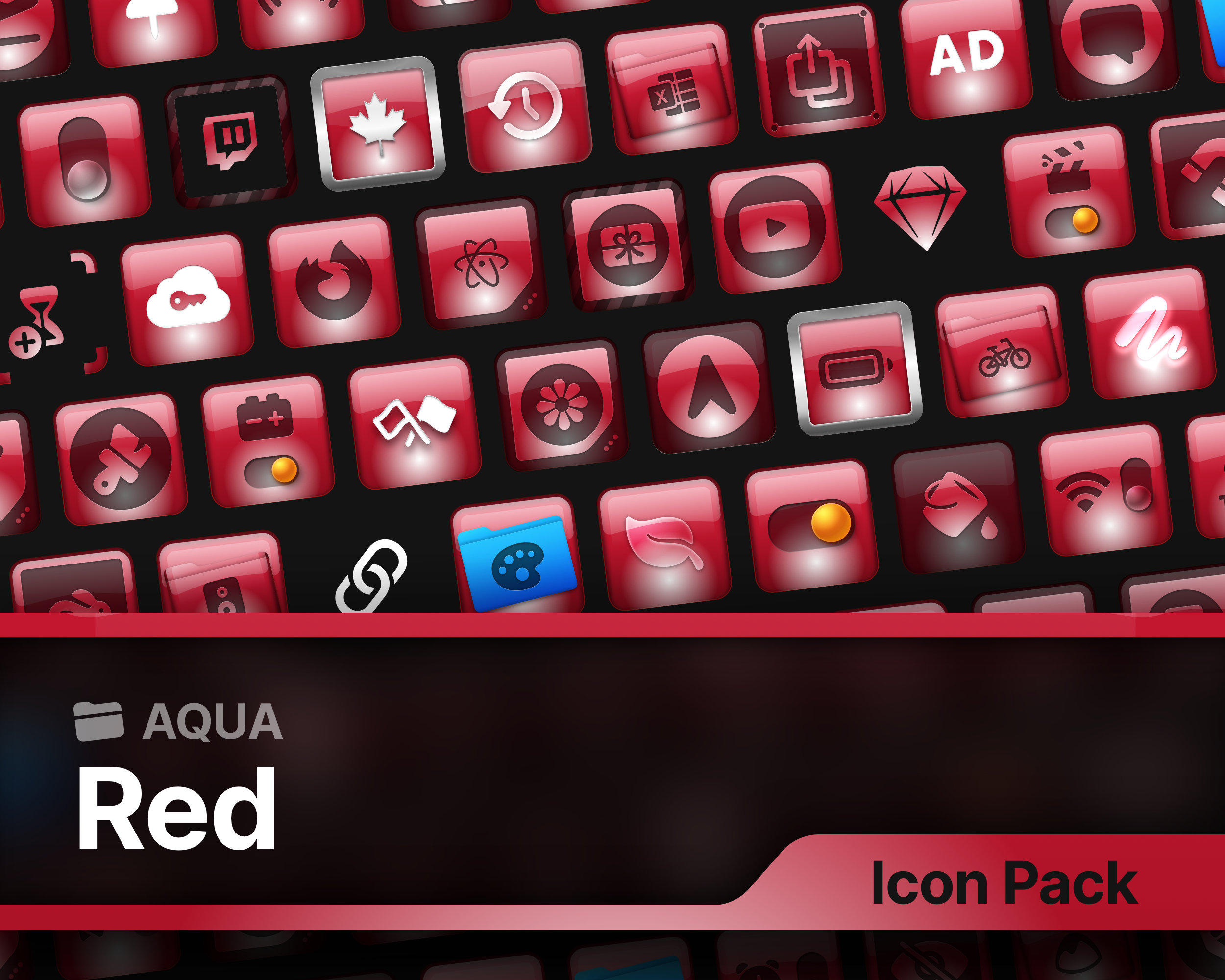 100,000 Stream Deck Icons, Aqua // RED For: Stream Deck mini, Stream ...