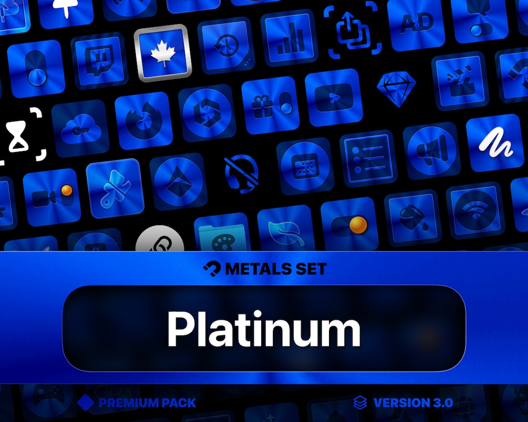 Metals, Platinum // Stream Deck Icon Pack for Stream Deck Product Line ...