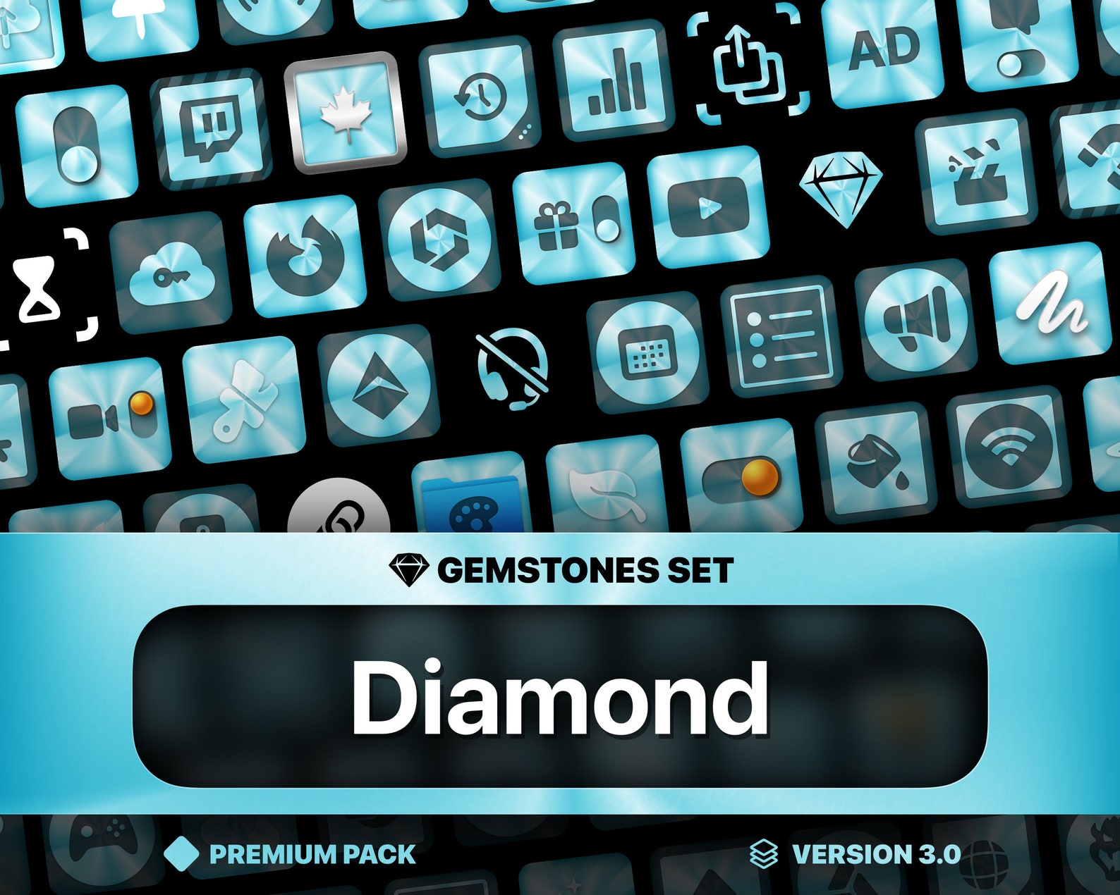 Gemstones, DIAMOND // Stream Deck Icons for Stream Deck regular, Mini ...