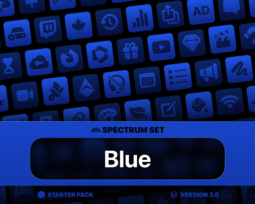 Spectrum, Blue // Stream Deck Icon Pack for Stream Deck Product Line ...