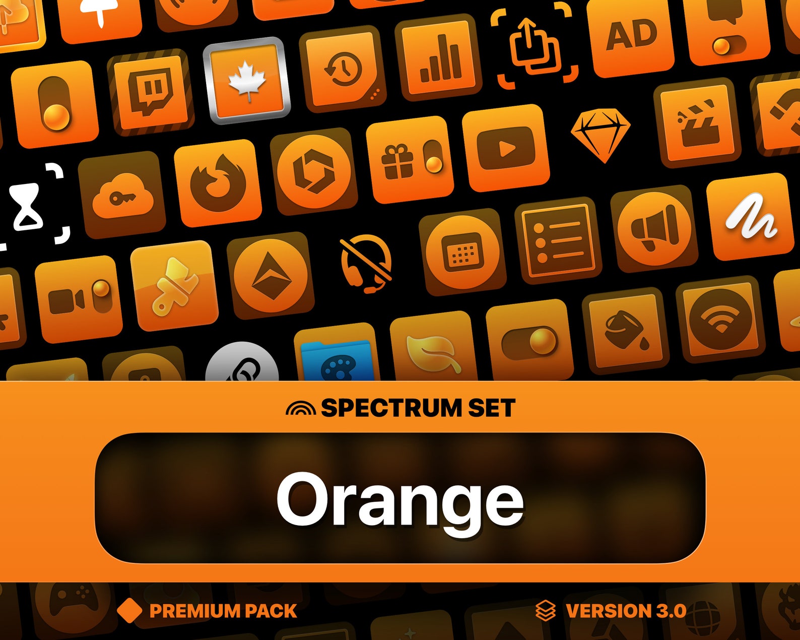 Spectrum, Orange // Stream Deck Icon Pack for Stream Deck Product Line ...