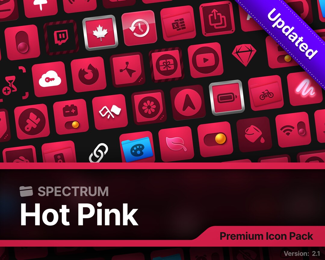 100000 Stream Deck Icons Spectrum // HOT PINK For: Stream - Etsy