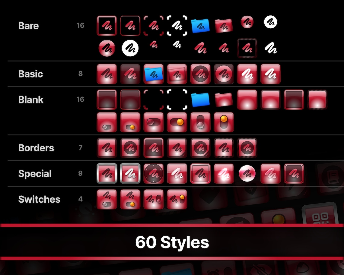 100000 Stream Deck Icons Aqua // RED For: Stream Deck - Etsy