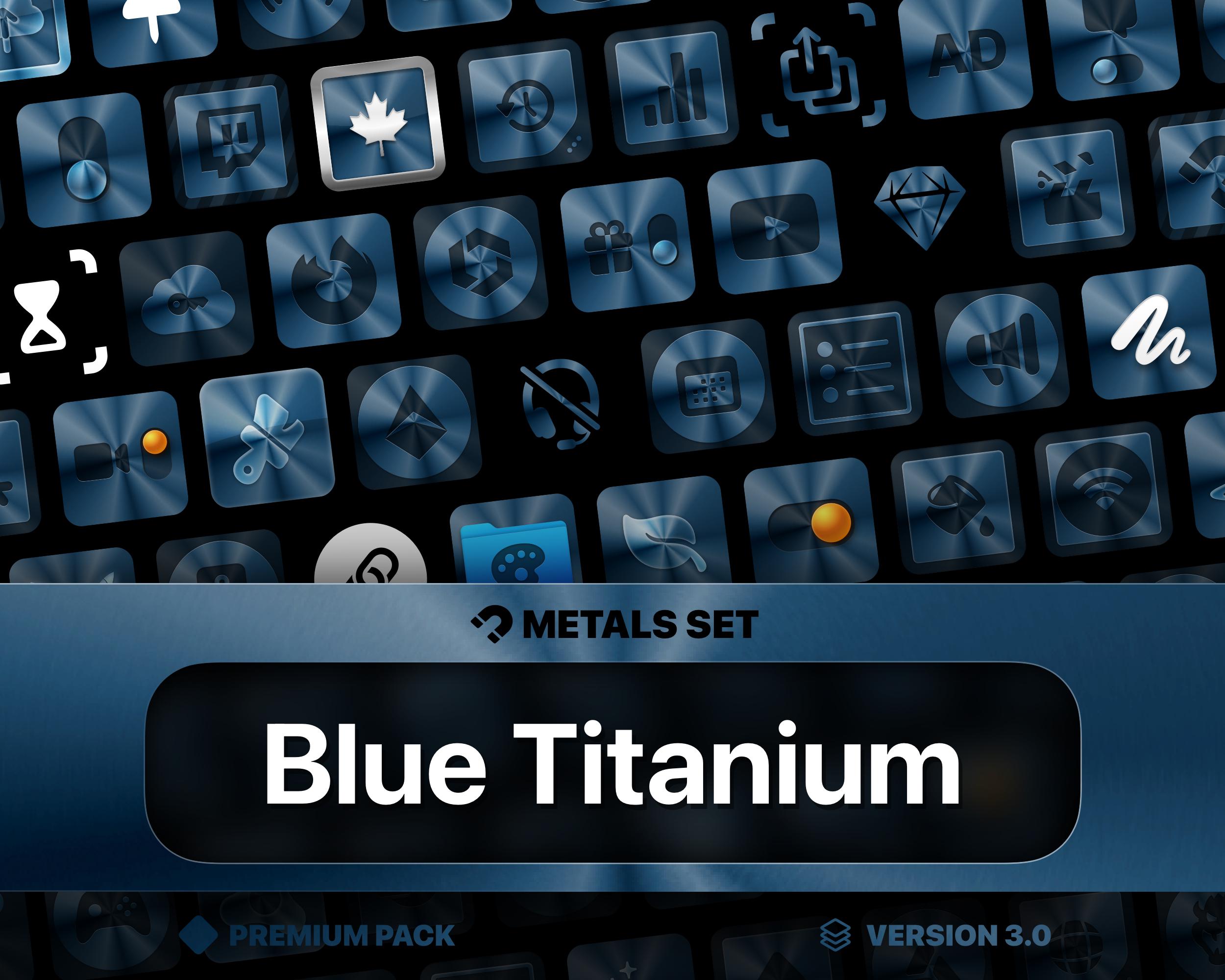 Blue Titanium, 220,000+ Stream Deck Icon Pack, PNG - Etsy