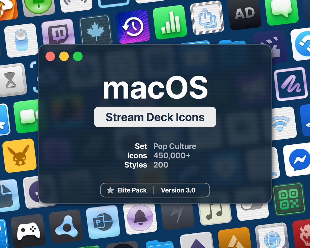 Pop Culture, Macos // Stream Deck Icons for Stream Deck regular, Mini ...