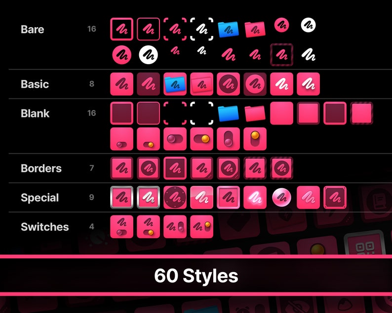 100000 Stream Deck Icons Spectrum // PINK For: Stream Deck - Etsy Canada