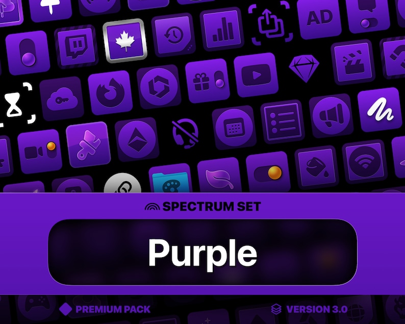 Spectrum, Purple // Stream Deck Icons for Stream Deck regular, Mini, XL ...
