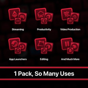 Spectrum, Red // Stream Deck Icons for Stream Deck regular, Mini, XL ...